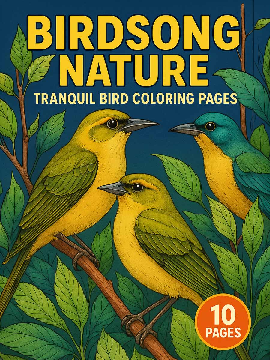 Birdsong Nature – 10 Tranquil Bird Coloring Pages | Its an "X" thing