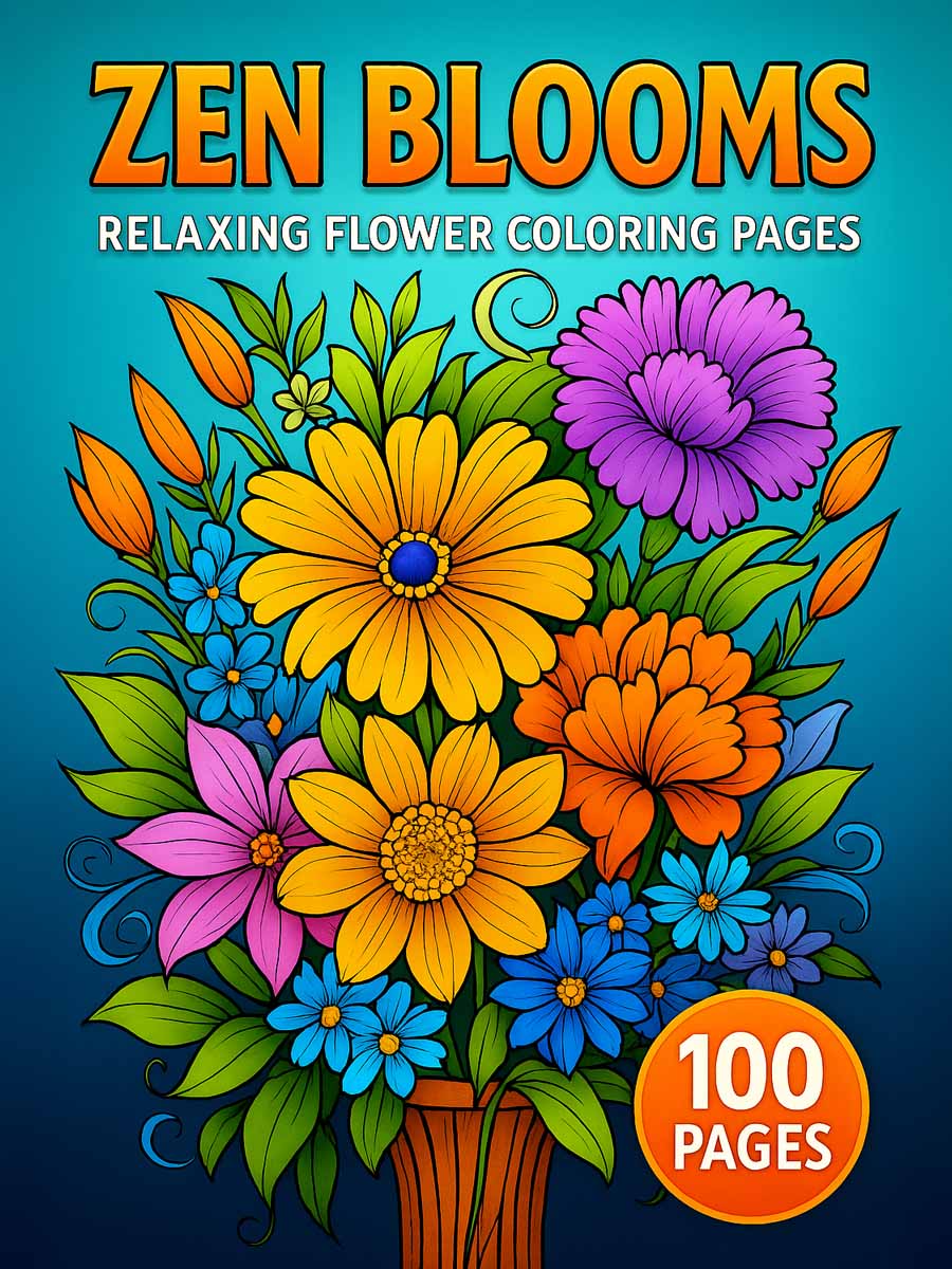 Zen Blooms – 100 Relaxing Flower Coloring Pages | Its an "X" thing